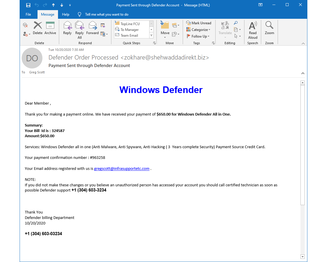 Phishing: Windows Defender - www.dgregscott.com